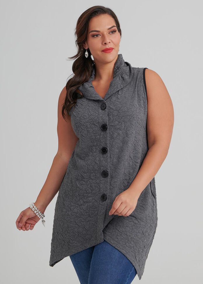 Shop Time Out Vest in Grey, Sizes 12-30 | Taking Shape AU