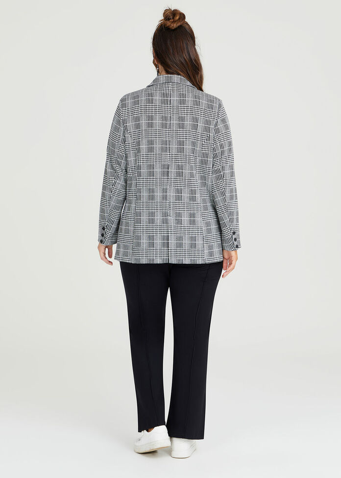 Shop Plus Size Check Knit Blazer, Black | Taking Shape AU