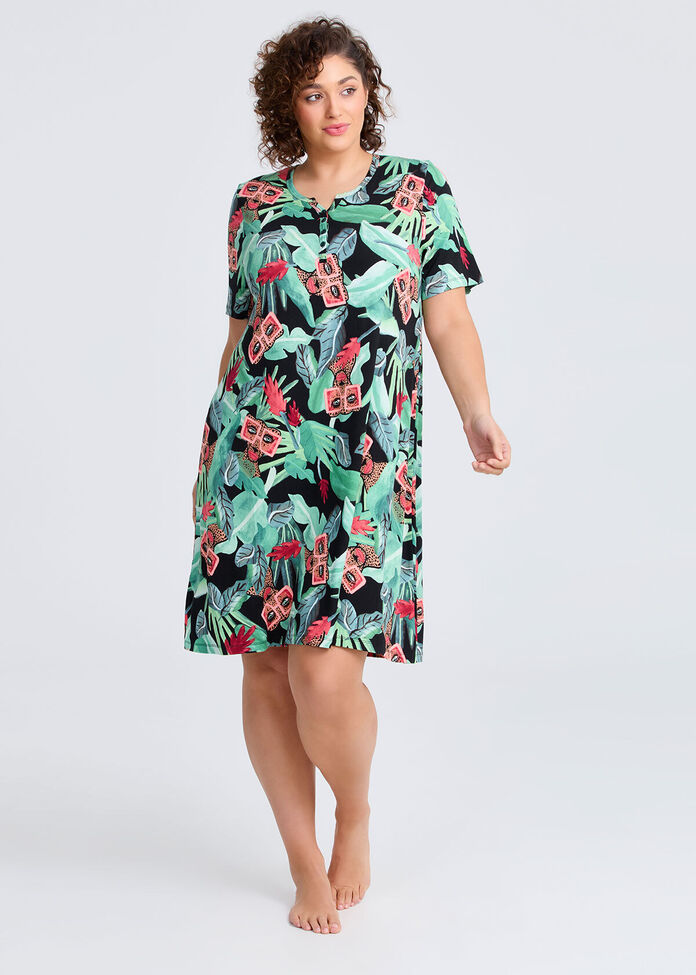Shop Plus Size Bouffants Tropical Glam Nightie, Multi | Taking Shape AU