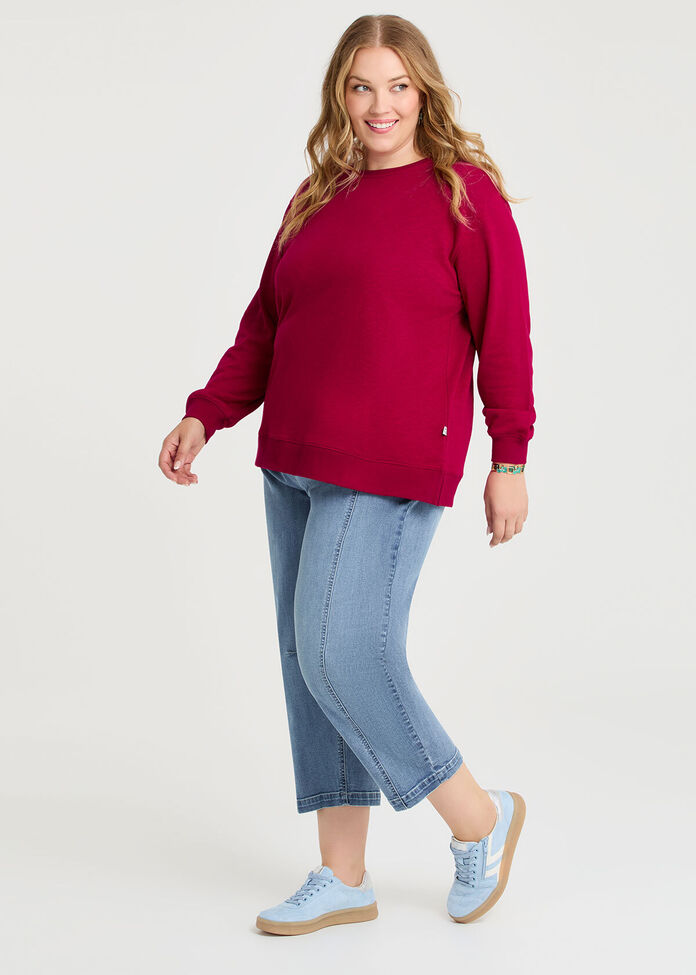 Shop Plus Size Boyfriend Tunic Sweat, Red | Taking Shape AU