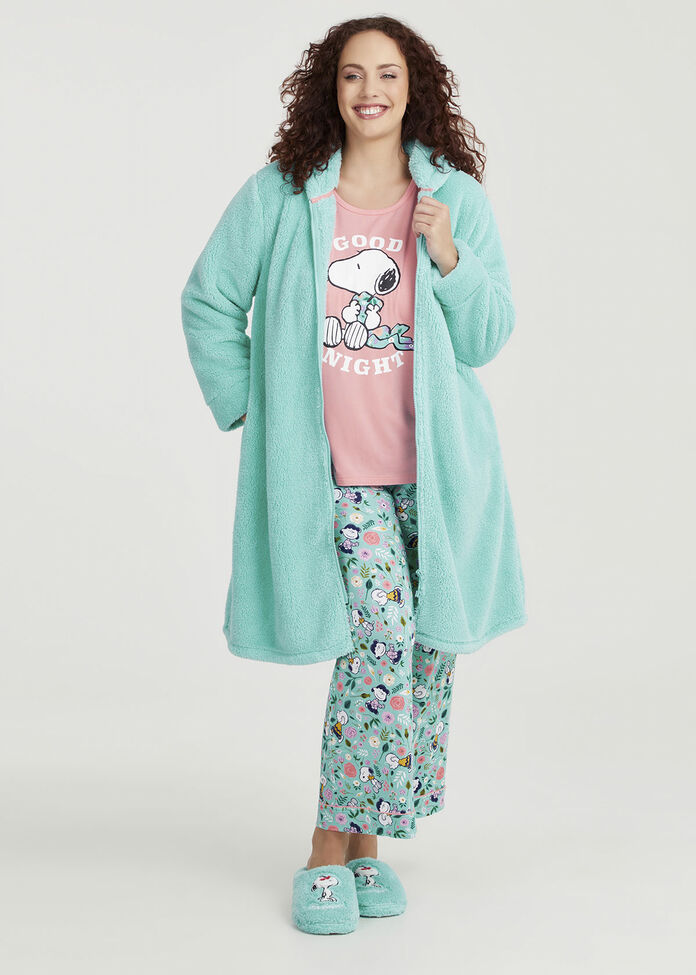 Shop Plus Size Snoopy Plush Dressing Gown, Blue | Taking Shape NZ