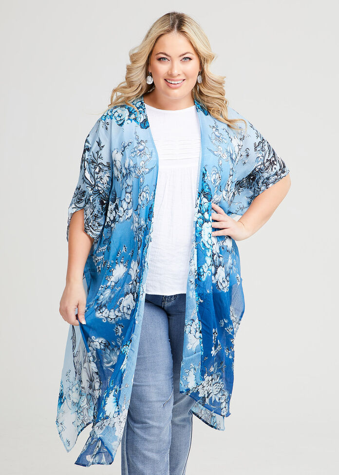 Shop Luxe Brilliant Blue Cape in Print | Accessories | Taking Shape AU