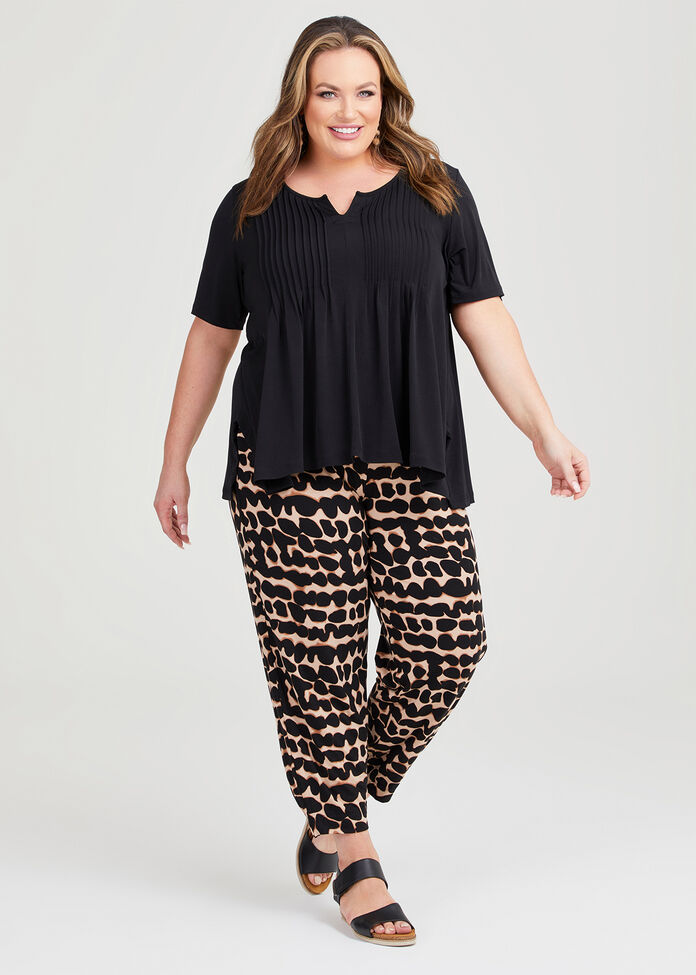 Shop Plus Size Pintuck Luna Top Black Taking Shape Au