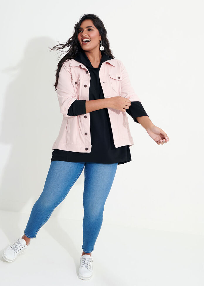 Shop The Best Friend Denim Jacket in Black in sizes 12 to 30 | Taking ...