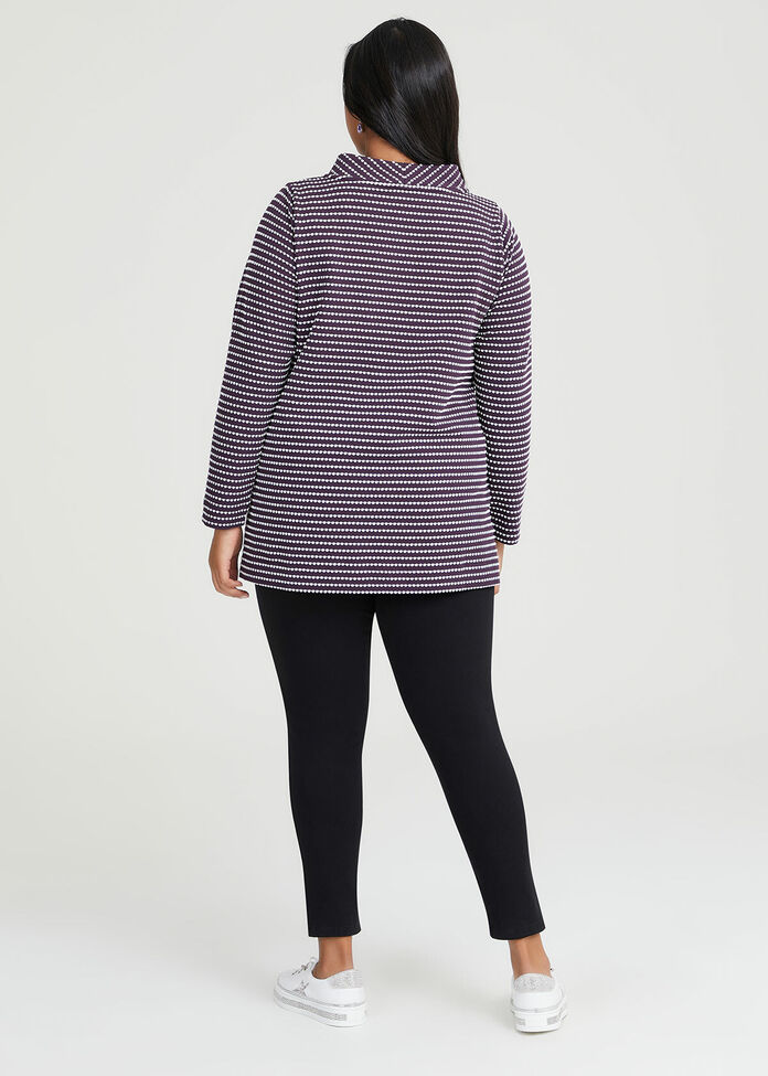 Shop Plus Size Cotton Dot Ticking Top, Purple | Taking Shape AU
