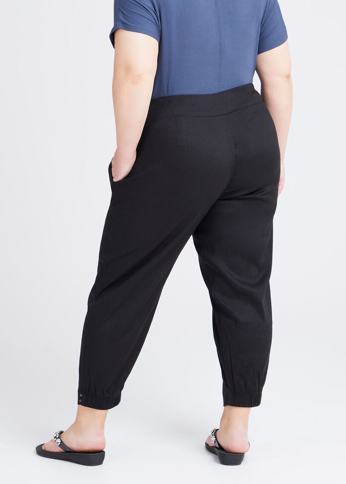 Petite Linen Elemental Pant in Black in sizes 12 to 24 | Taking Shape NZ