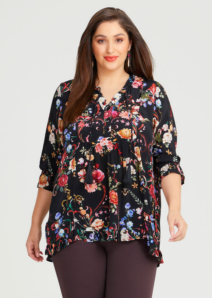 Shop Plus Size Natural Winter Floral Top, Multi | Taking Shape AU
