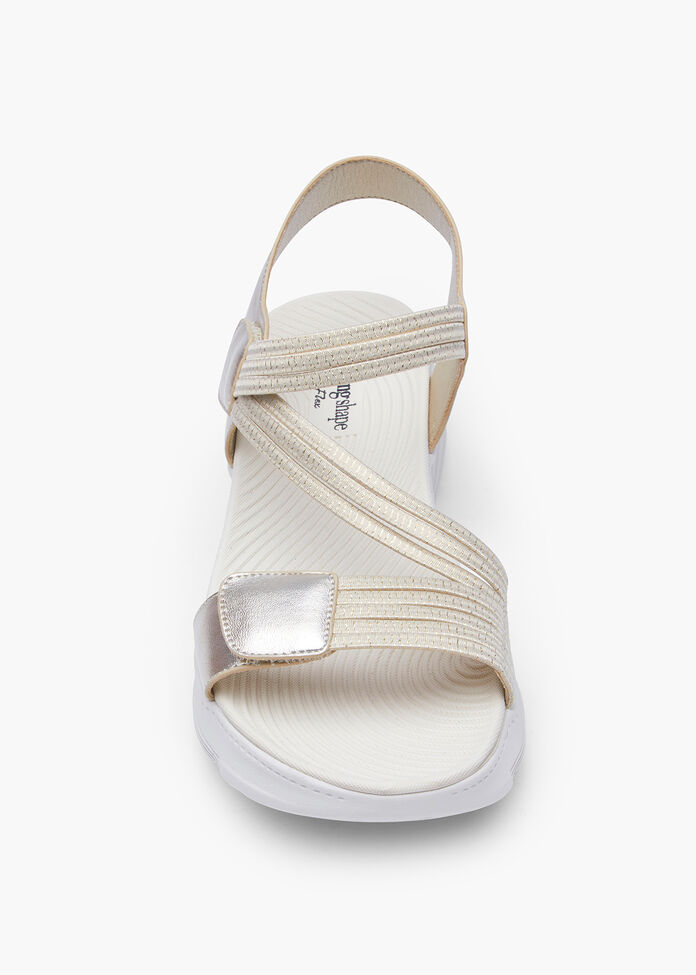 Shop Gold Thick Sole Flex Comfort Sandal | Comfortable Shoes | Taking ...