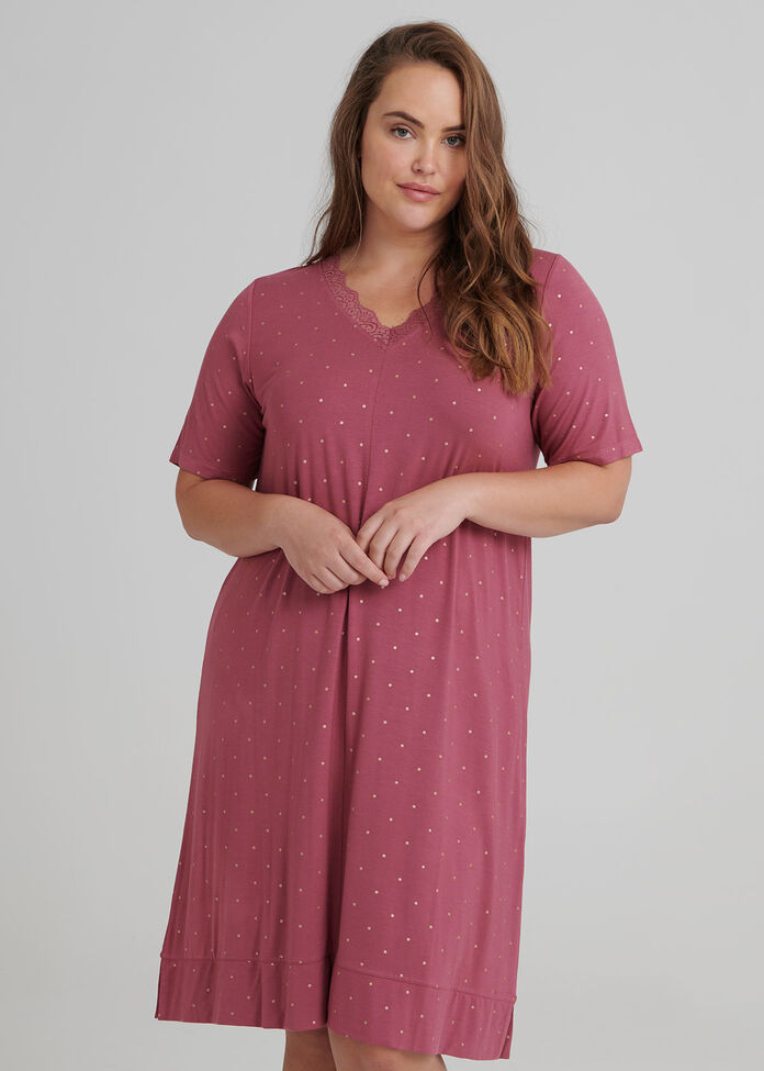 Shop Plus Size Lace Bamboo Nightie, Pink | Taking Shape AU