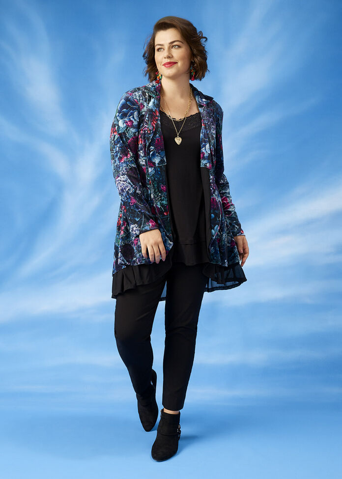 Shop Plus Size Velour Winter Bloom Jacket, Floral | Taking Shape AU