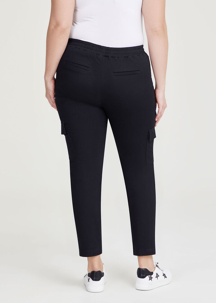 Shop Plus Size Cotton Pull On Cargo Pant, Black | Taking Shape AU