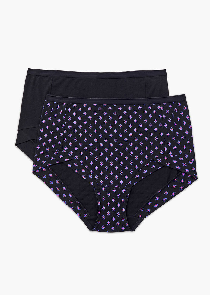 Shop Plus Size 2Pk Bamboo Geo Spot Briefs, Multi | Taking Shape NZ