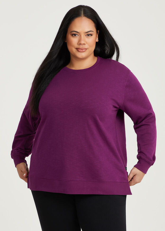 Plus Size Women's Boyfriend Tunic Sweat in Brown | Taking Shape NZ