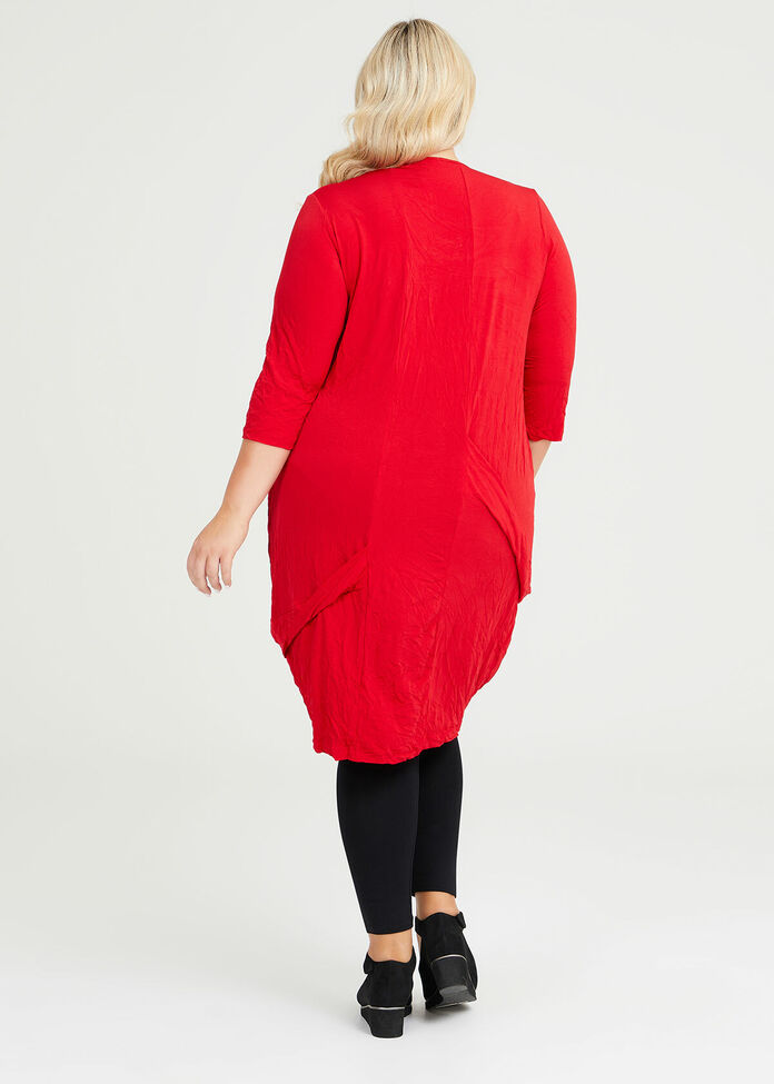 Shop Plus Size Twist Tuck Bubble Crush Dress, Red | Taking Shape AU