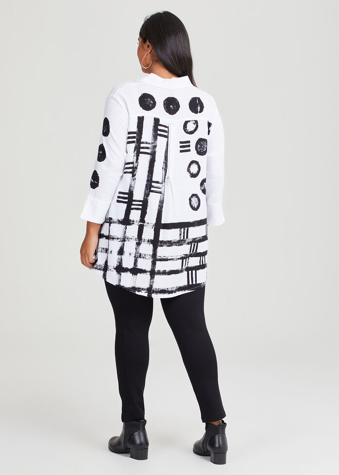 Shop Plus Size Zip Back Natural Shirt, Black | Taking Shape AU