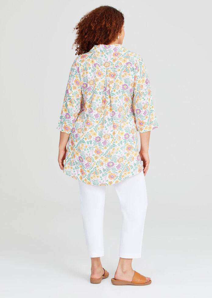 Shop Plus Size Natural Floral Shirt, Multi | Taking Shape AU