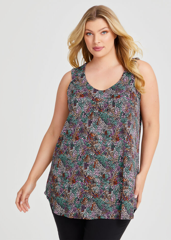 Shop Plus Size Printed Tank, Multi | Taking Shape NZ