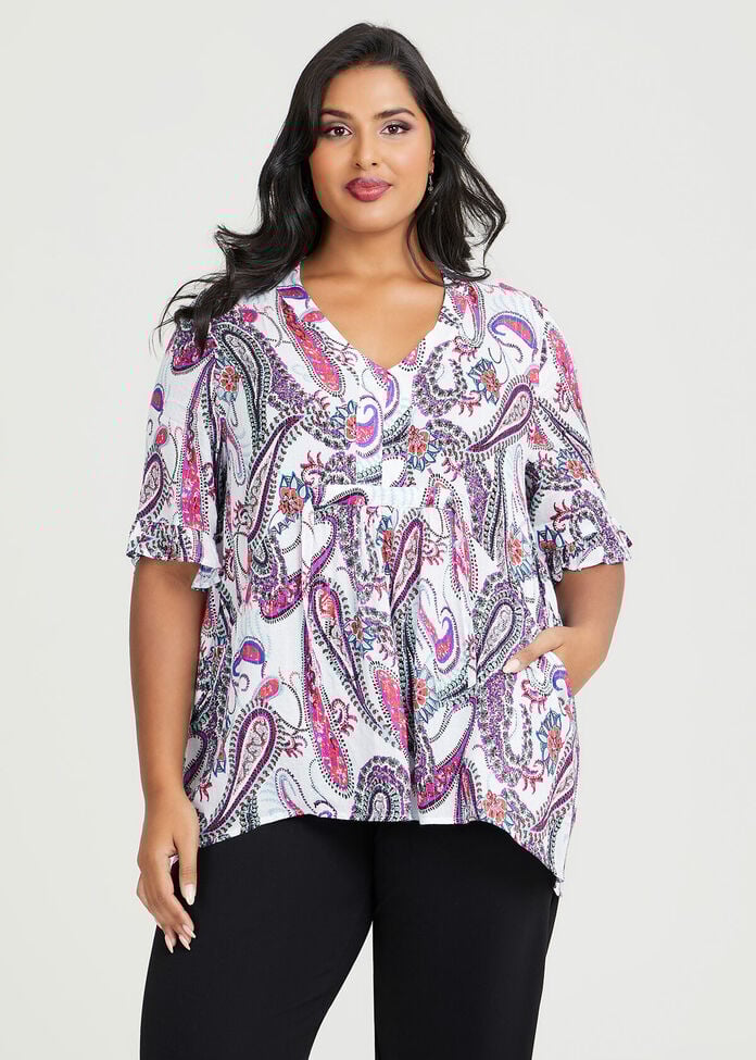 Shop Plus Size Natural Paisley Days Top, Multi | Taking Shape AU