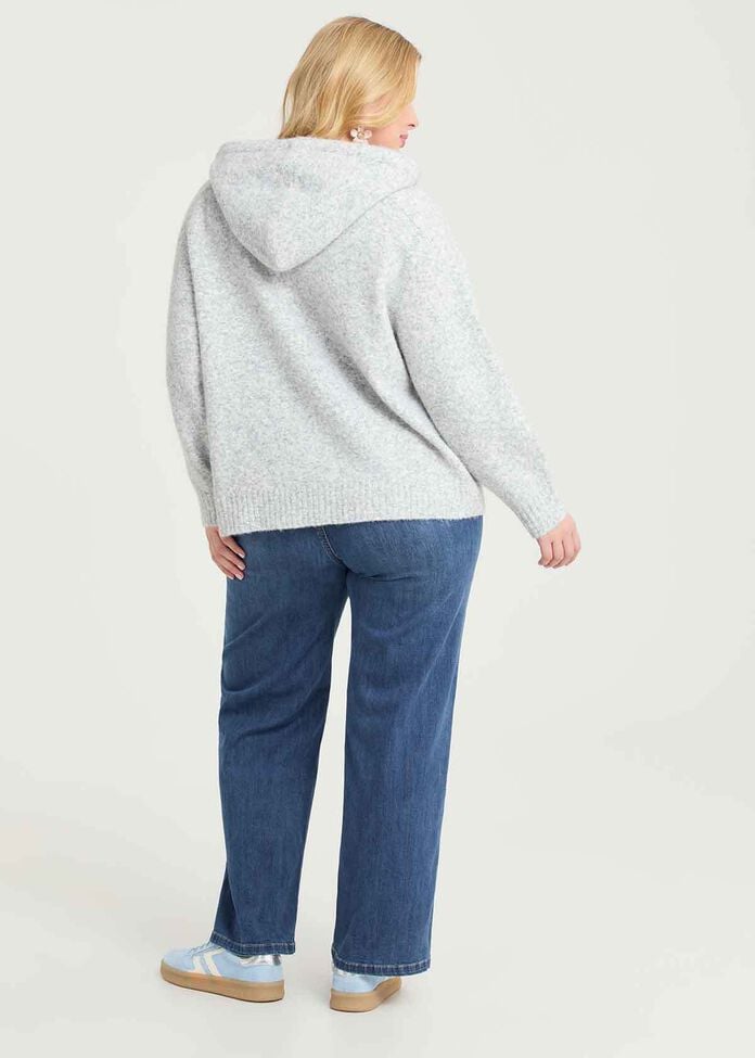 Shop Plus Size Zip Through Hooded Cardigan, Grey | Taking Shape NZ