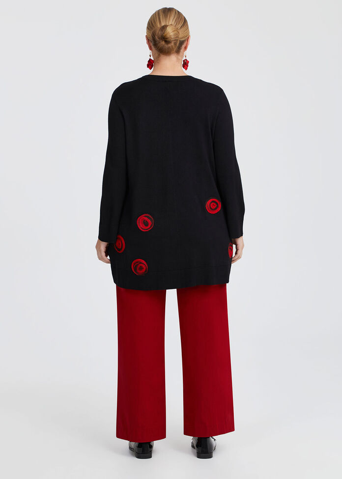 Shop Plus Size Felt Spot Natural Tulip Jumper, Black | Taking Shape NZ