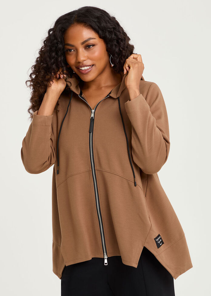 Shop Plus Size Natural Aella Cardigan, Brown | Taking Shape NZ