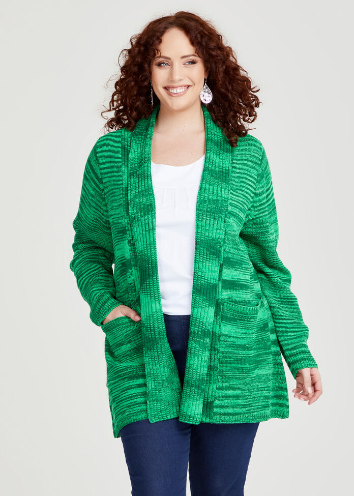 Shop Plus Size Melange Pocket Cardigan, Green | Taking Shape AU