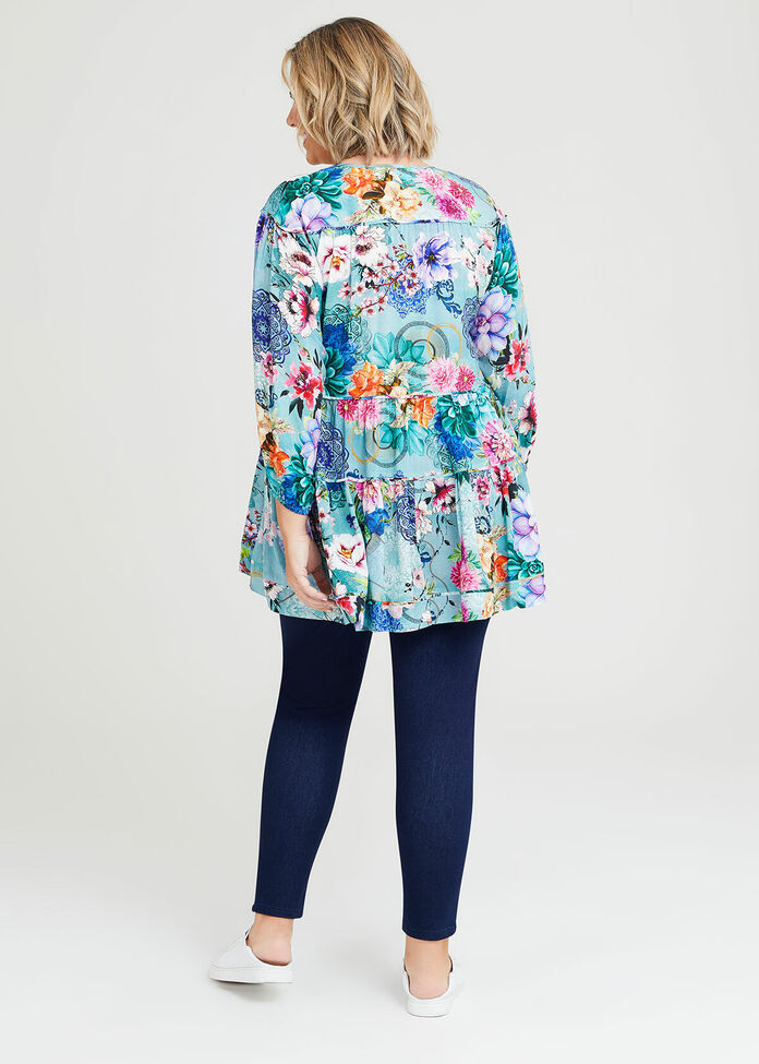 Shop Plus Size Natural Floral Blooms Tunic in Floral | Sizes 12-30 ...