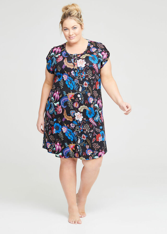 Shop Plus Size Bamboo Floralia Nightie, Multi | Taking Shape AU