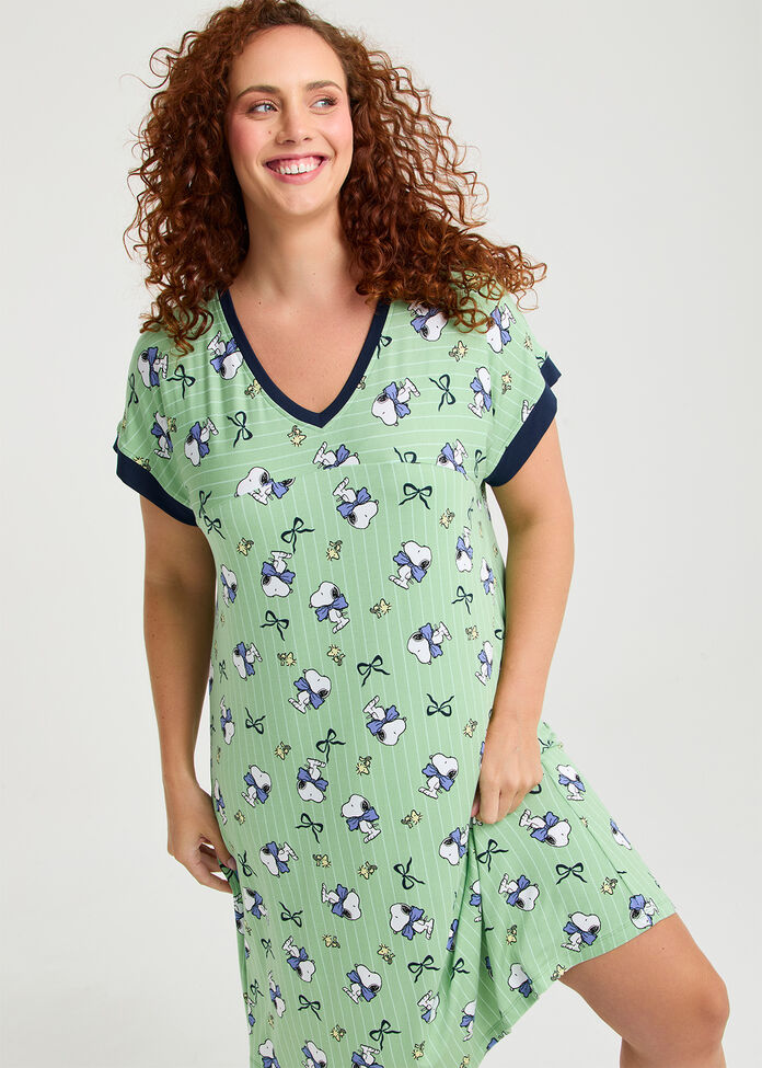 Shop Plus Size Peanuts Snoopy Bow Nightie, Multi | Taking Shape NZ