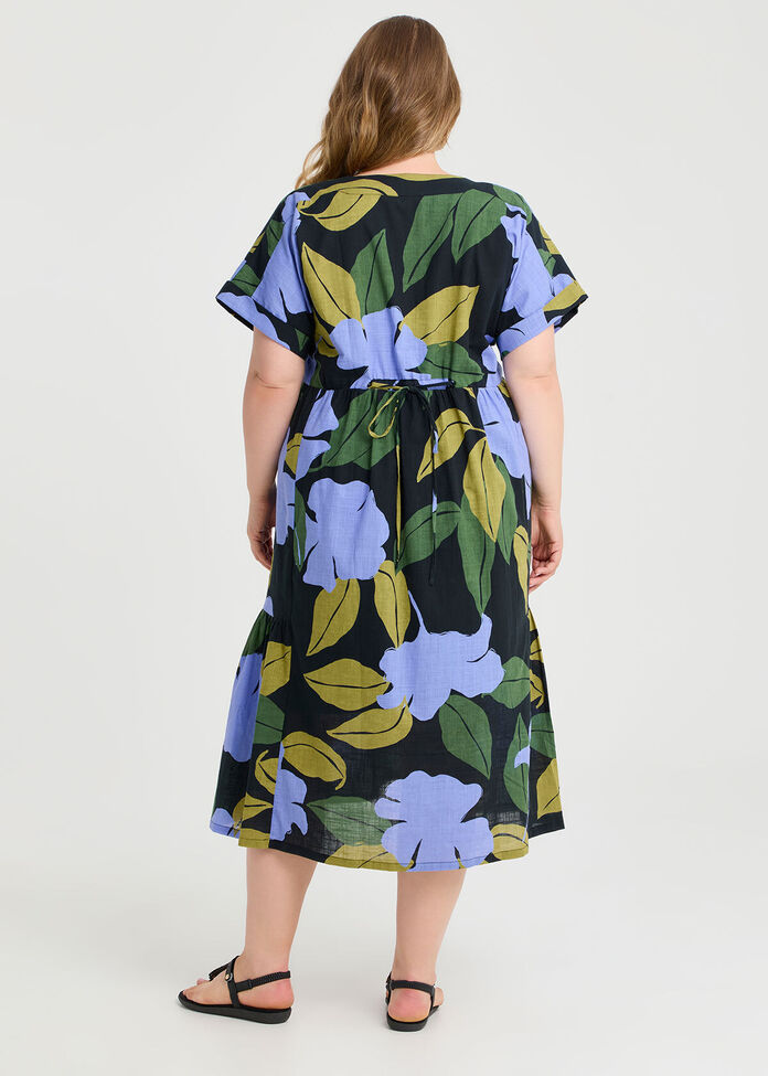 Shop Plus Size Cotton Ophelia V-neck Dress, Floral | Taking Shape AU