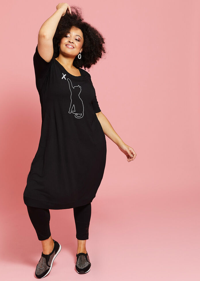 Shop Plus Size Natural Cat X Dress, Black | Taking Shape AU
