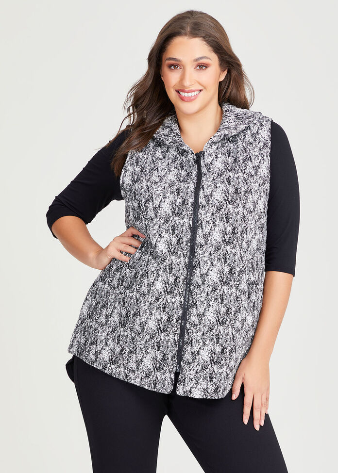 Shop Plus Size Quilted Knitted Vest, Black | Taking Shape AU