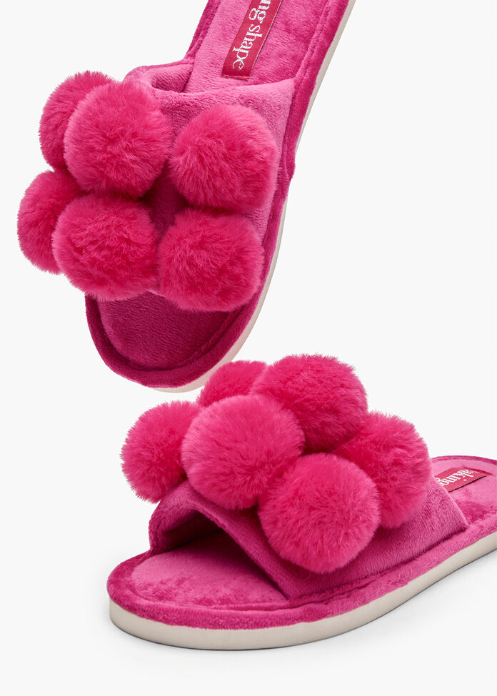Shop Pink Pom Pom Slipper | Comfortable Shoes | Taking Shape AU
