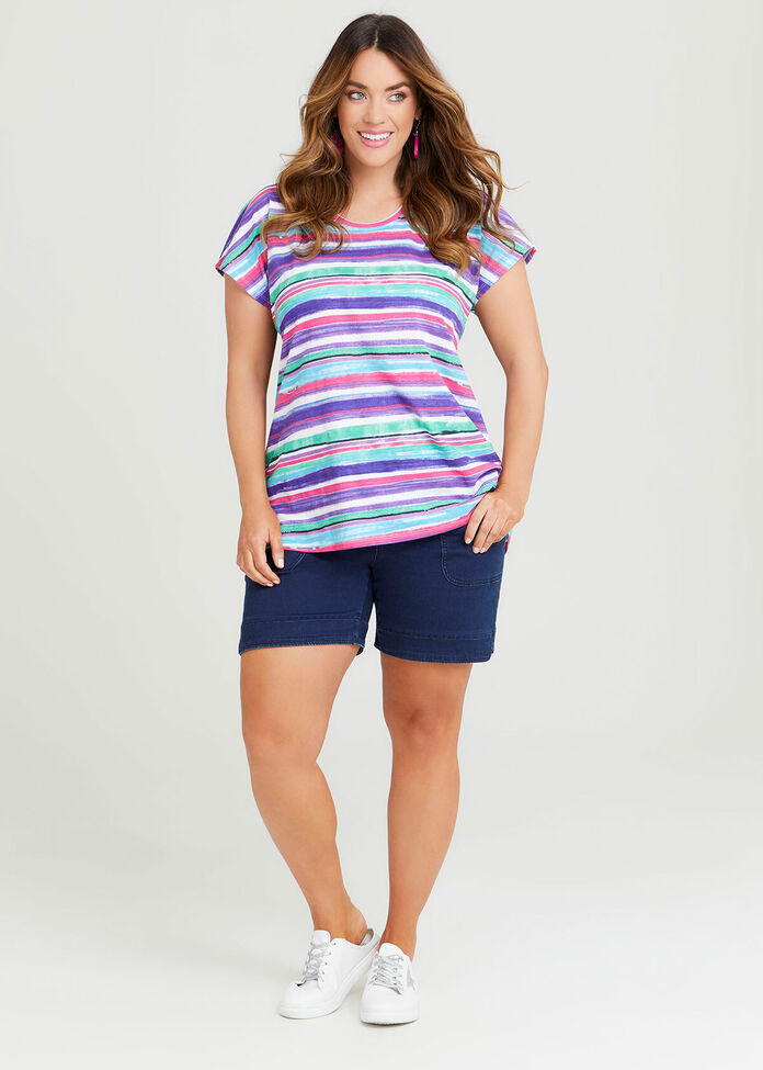 Shop Plus Size Relaxed Denim Short, Blue | Taking Shape AU