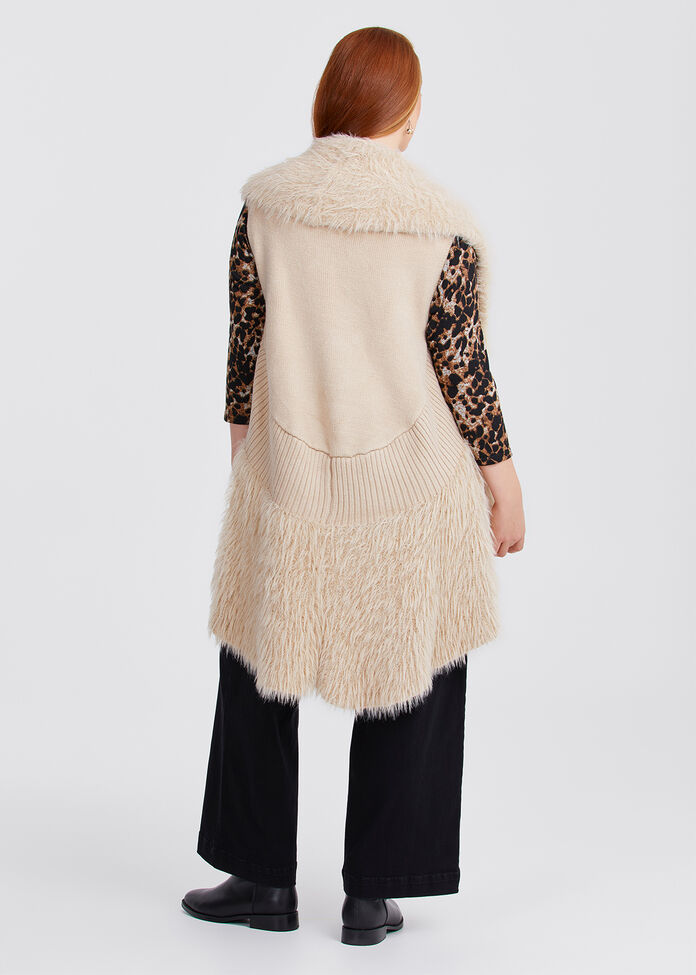 Cosy Fuzzy Vest for Women In Brown | Taking Shape AU