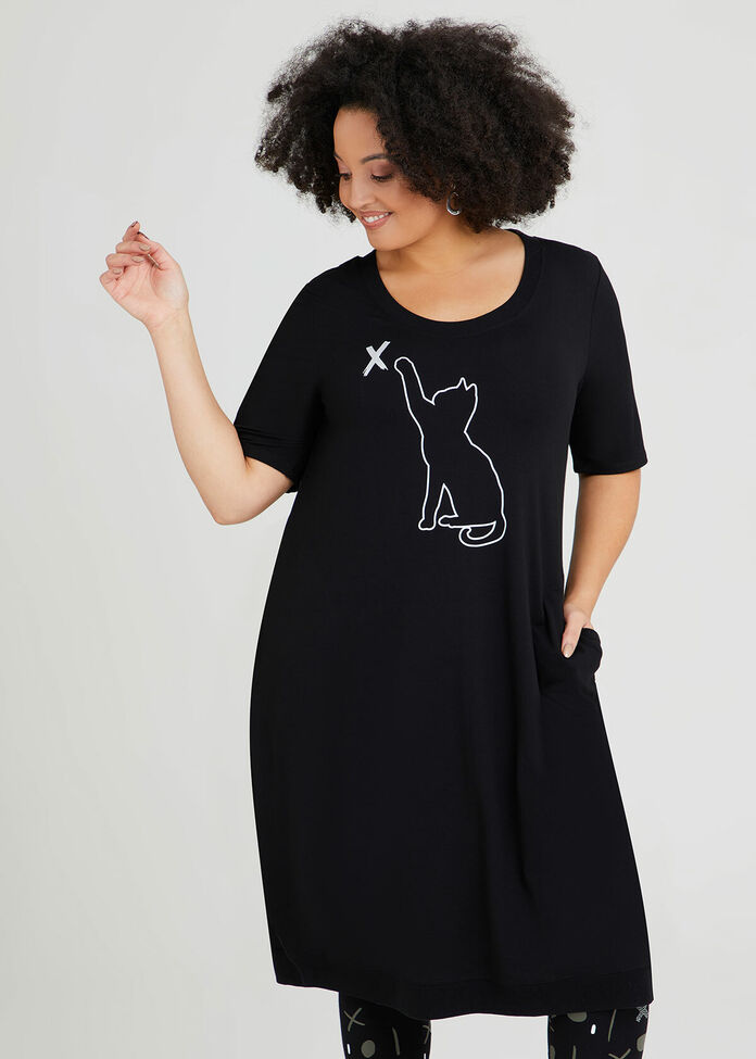 Shop Plus Size Natural Cat X Dress, Black | Taking Shape AU