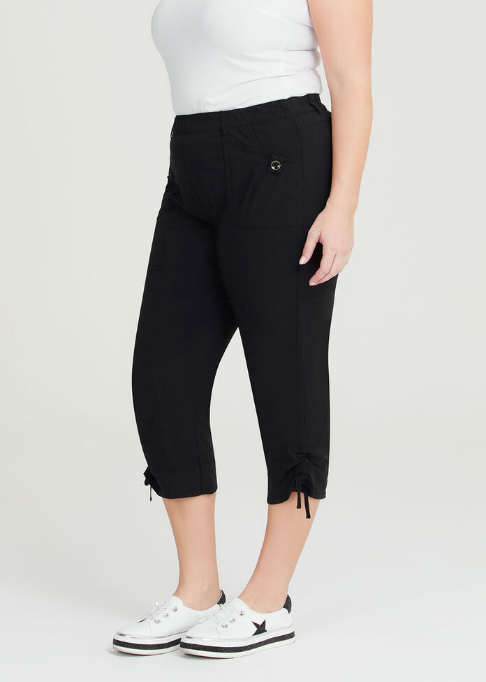 Shop Castaway Cargo 3/4 Pant in Black in sizes 12 to 24 | Taking Shape