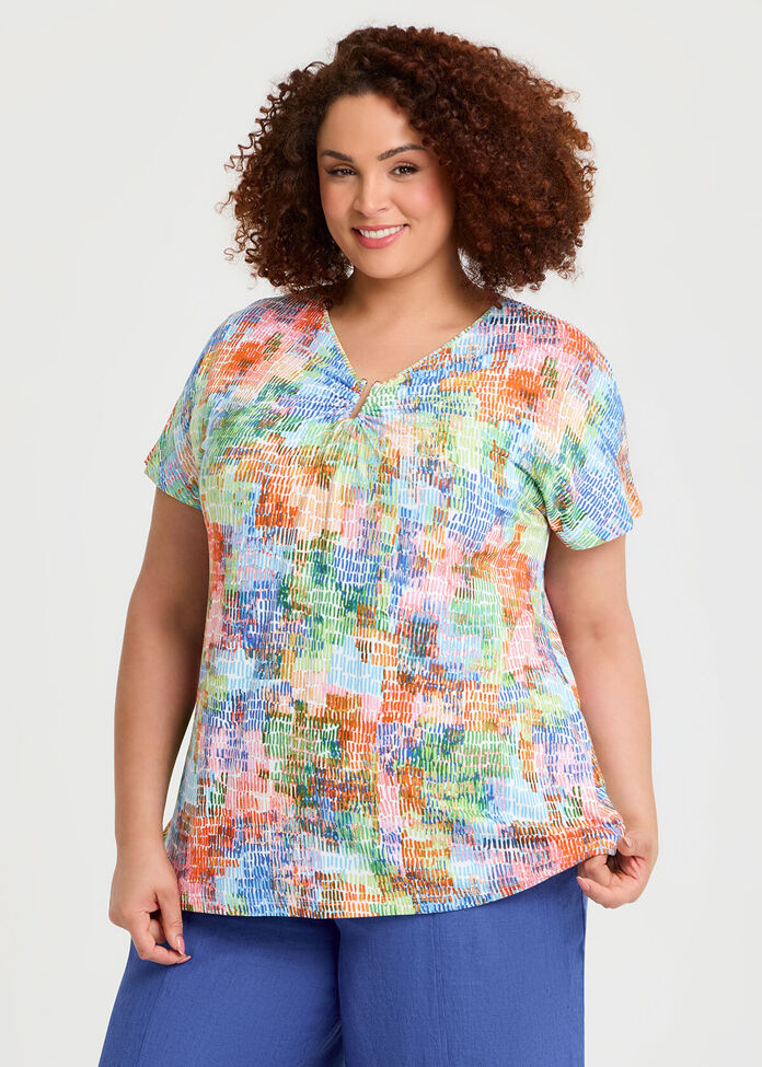 Shop Plus Size Natural Destination Top, Multi | Taking Shape HK