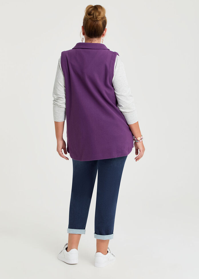 Shop Plus Size Polar Fleece Vest, Purple | Taking Shape NZ