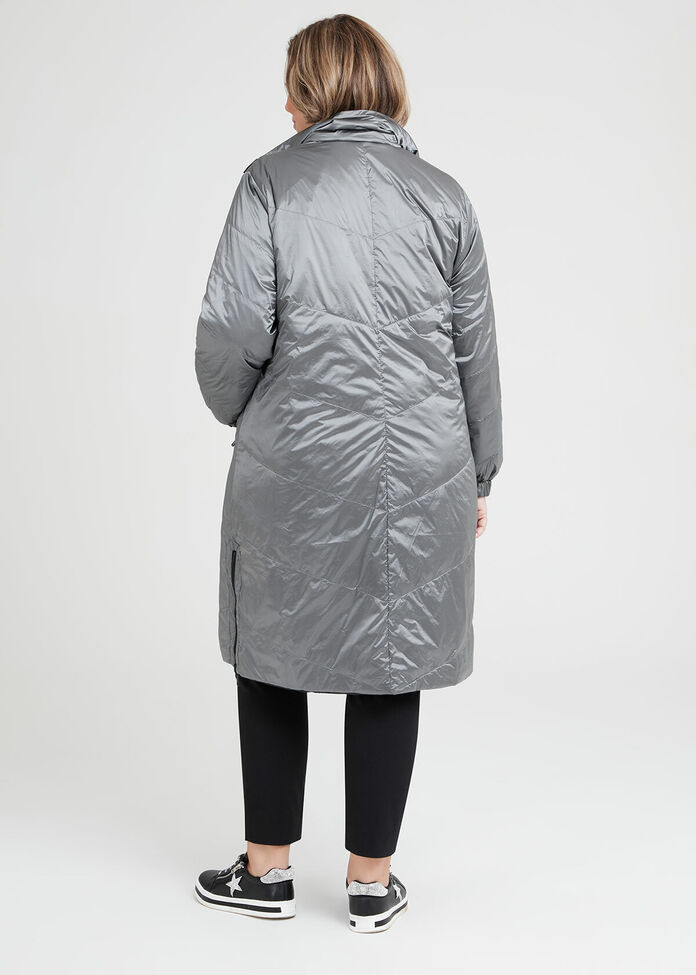 Shop Plus Size Reversible Malin Puffer Coat, Black | Taking Shape AU