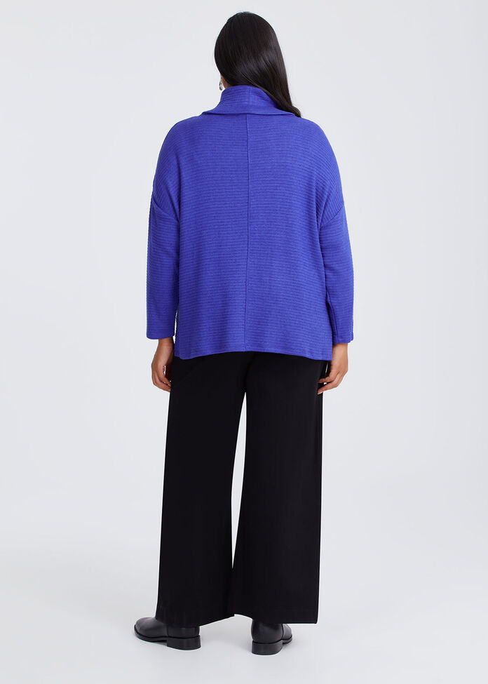 Shop Plus Size Natural Rib Sienna Top, Blue | Taking Shape NZ