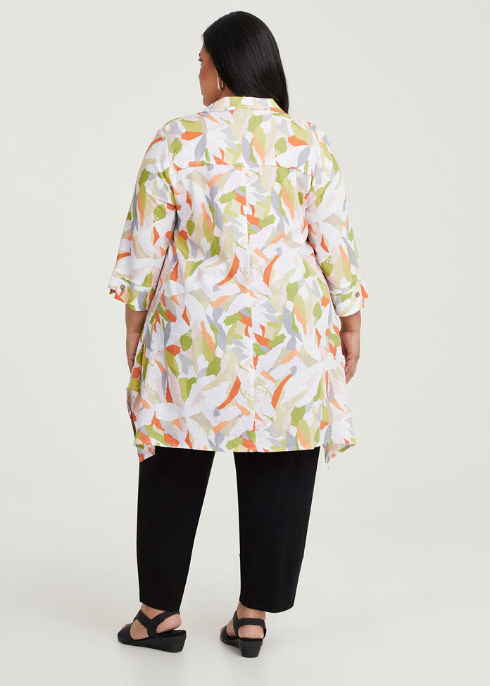 Shop Plus Size Zesty Linen Bamboo Shirt, Multi | Taking Shape AU