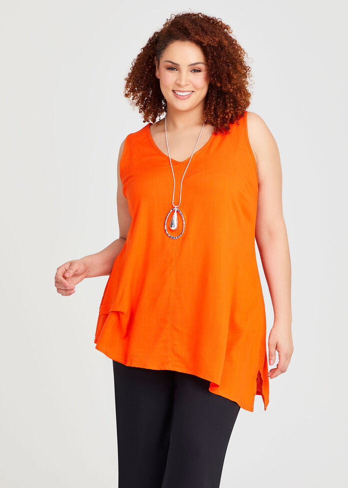 Shop Plus Size Side Tuck Natural Tank, White | Taking Shape AU