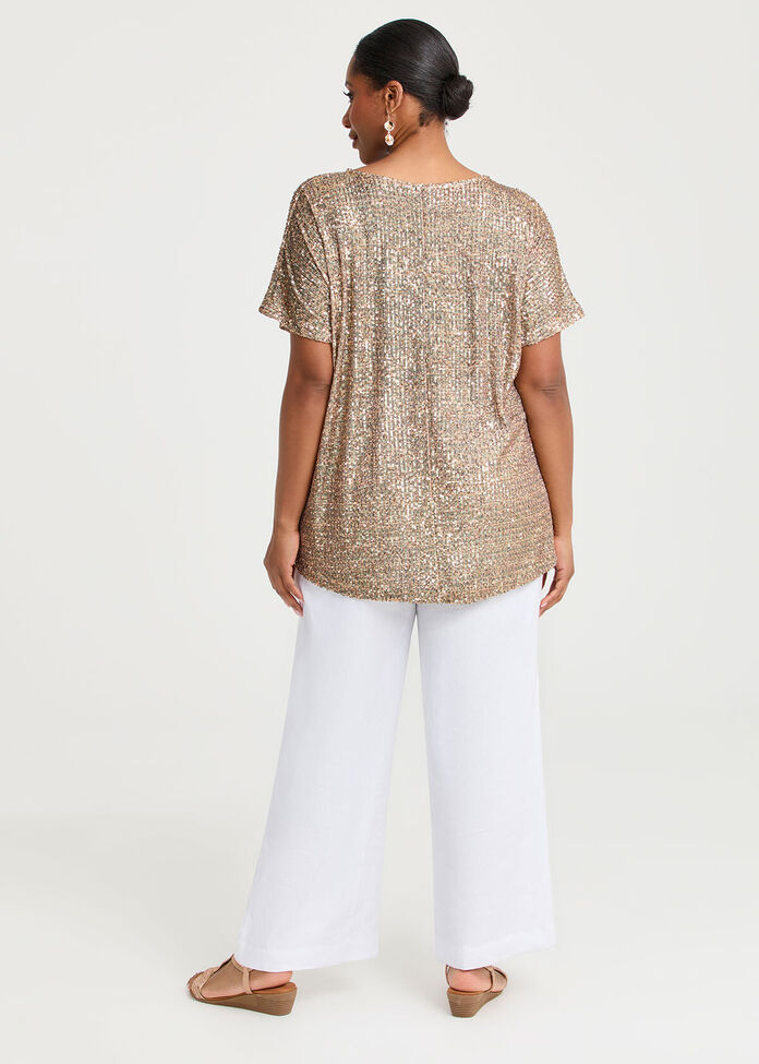 Shop Plus Size Sequin Gala Overtop, Gold | Taking Shape NZ