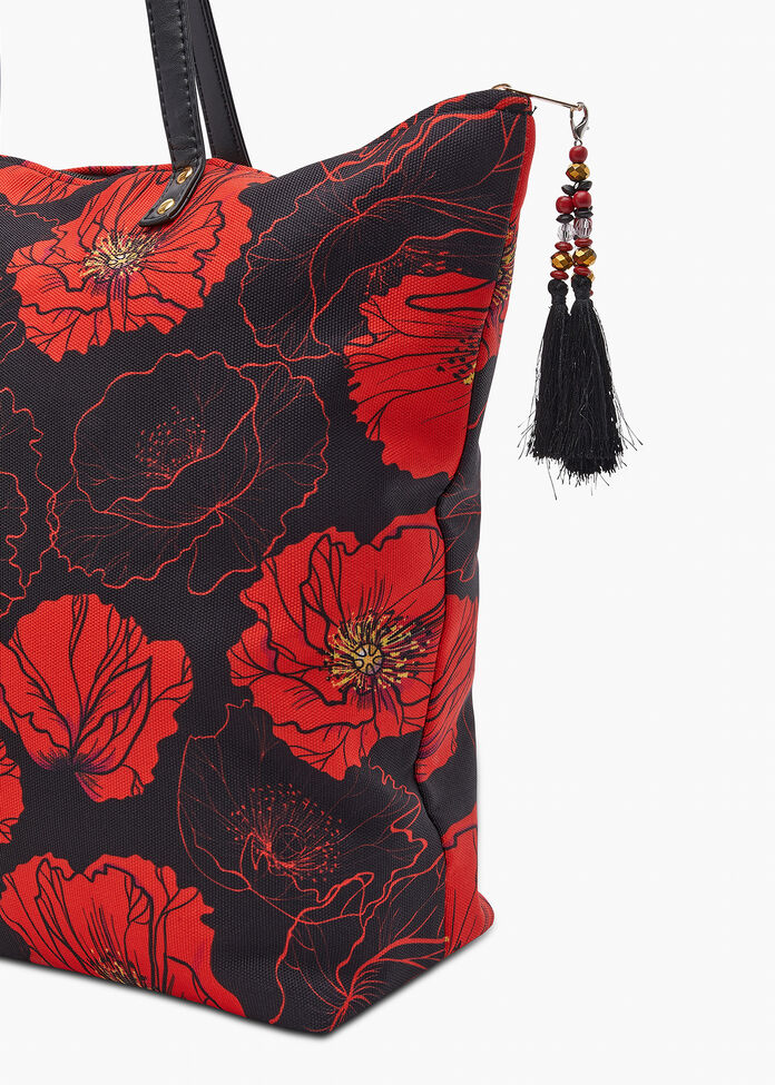 Shop Poppy Tassel Tote Bag In Black Accessories Taking Shape Au