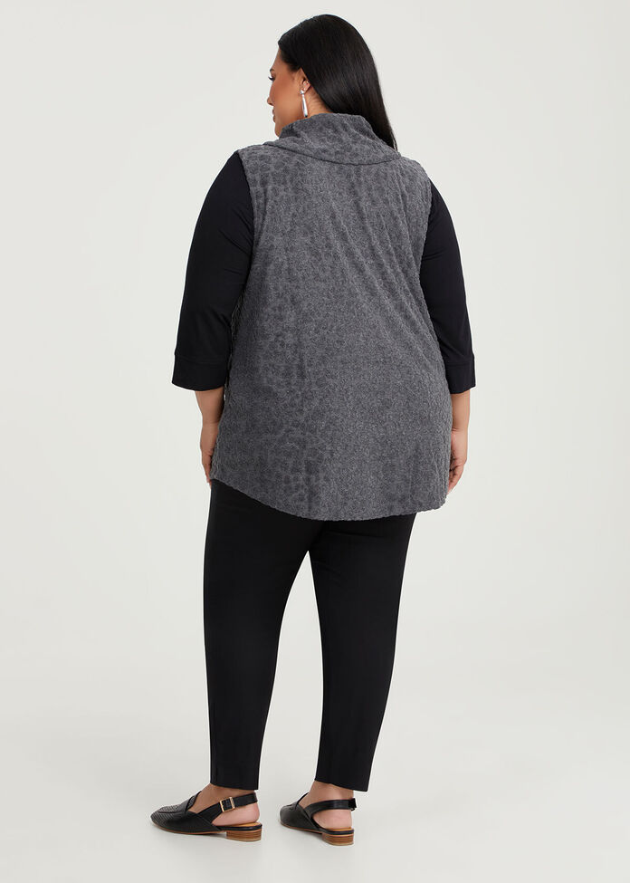 Shop Plus Size Knit Jacquard Vest, Grey | Taking Shape NZ