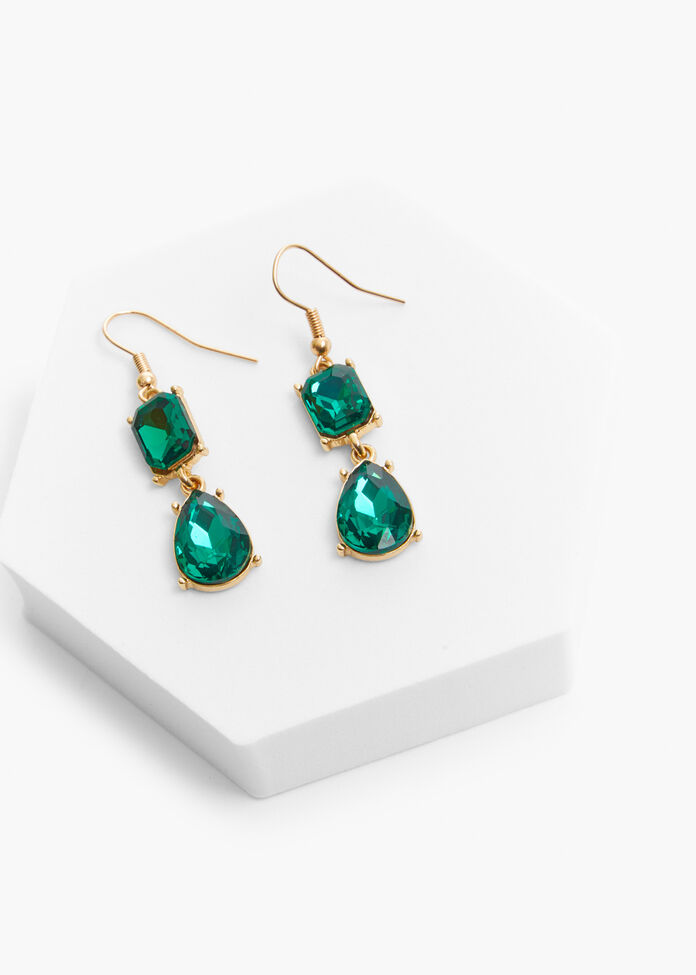 Shop Jewel Drop Earrings in Green | Accessories | Taking Shape NZ