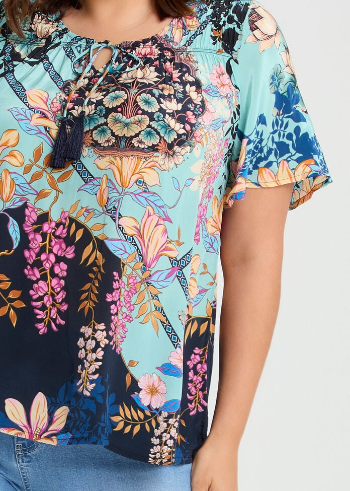Shop Plus Size Natural Lotus Floral Top, Floral | Taking Shape AU