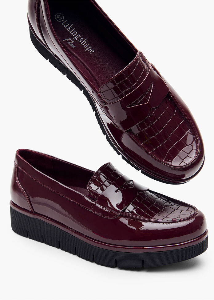 Red Merlot Patent Loafers | Women's Shoes | Taking Shape NZ