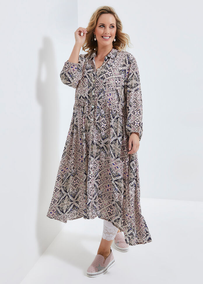 Shop Plus Size Natural Mosaic Tiles Shirt, Print | Taking Shape AU